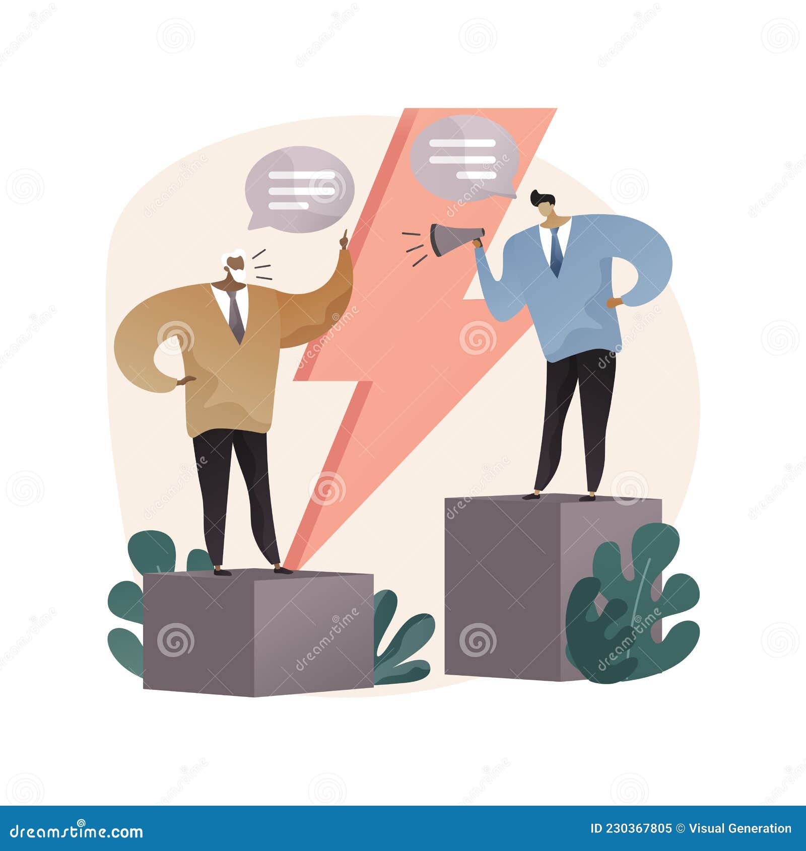 Communication Gap Abstract Concept Vector Illustration. Stock Vector ...