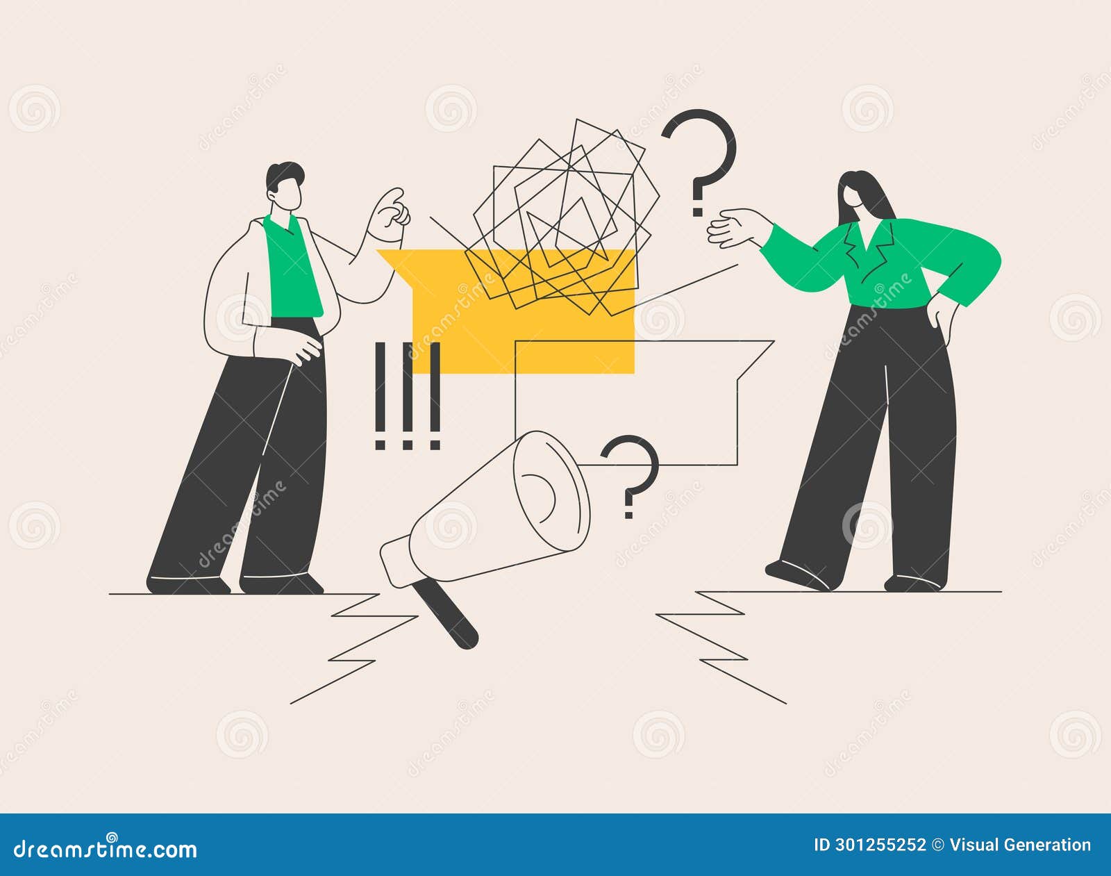 Communication Gap Abstract Concept Vector Illustration. Stock ...