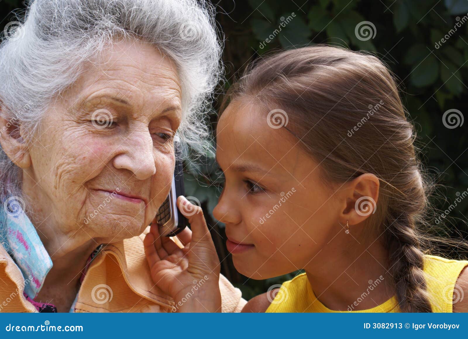 Communication of Generations Stock Image - Image of family ...