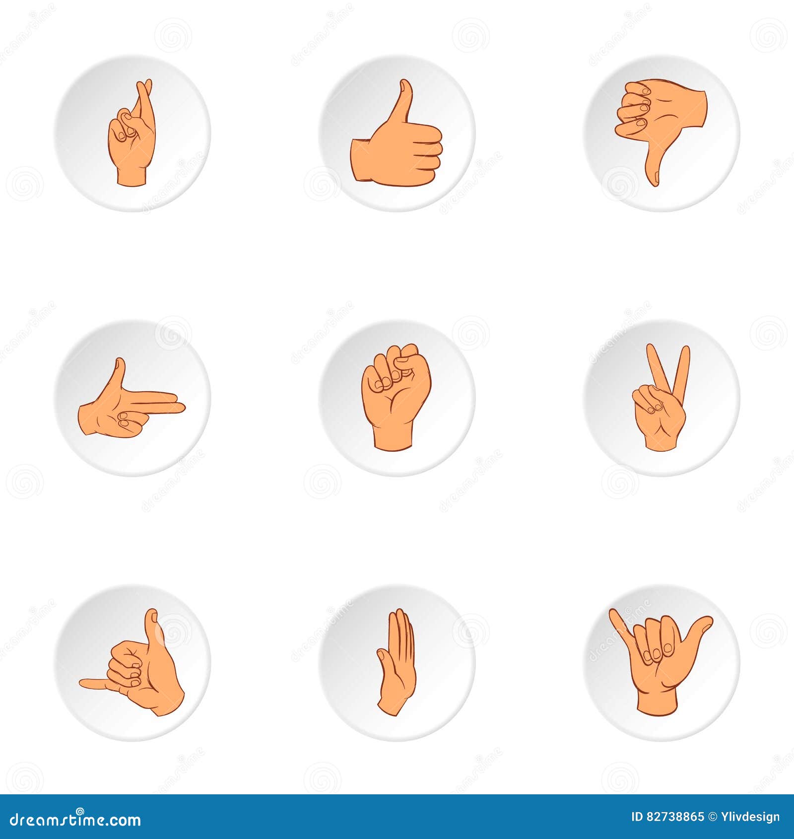 Communication Gestures Icons Set, Cartoon Style Stock Vector ... Communication Gestures Icons Set, Cartoon Style Stock Vector ...