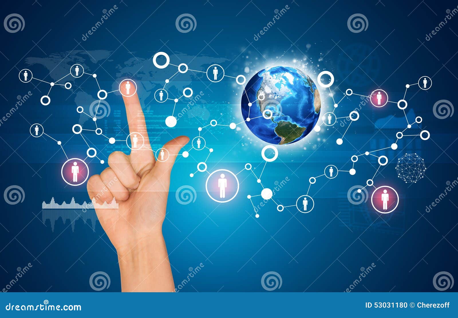 Communication in Global Computer Networks Stock Photo - Image of global ...