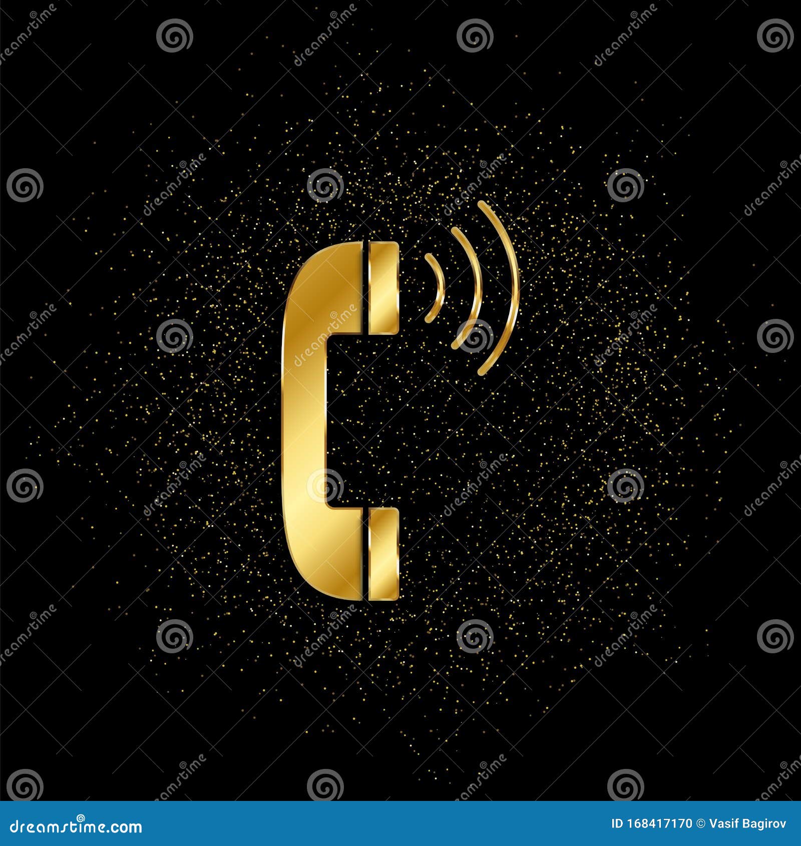 Communication Gold, Icon. Vector Illustration of Golden Particle Stock ...