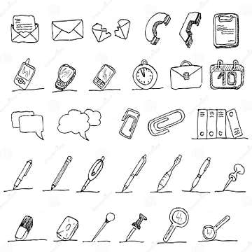 Communication Hand Draw Element Stock Vector - Illustration of ...