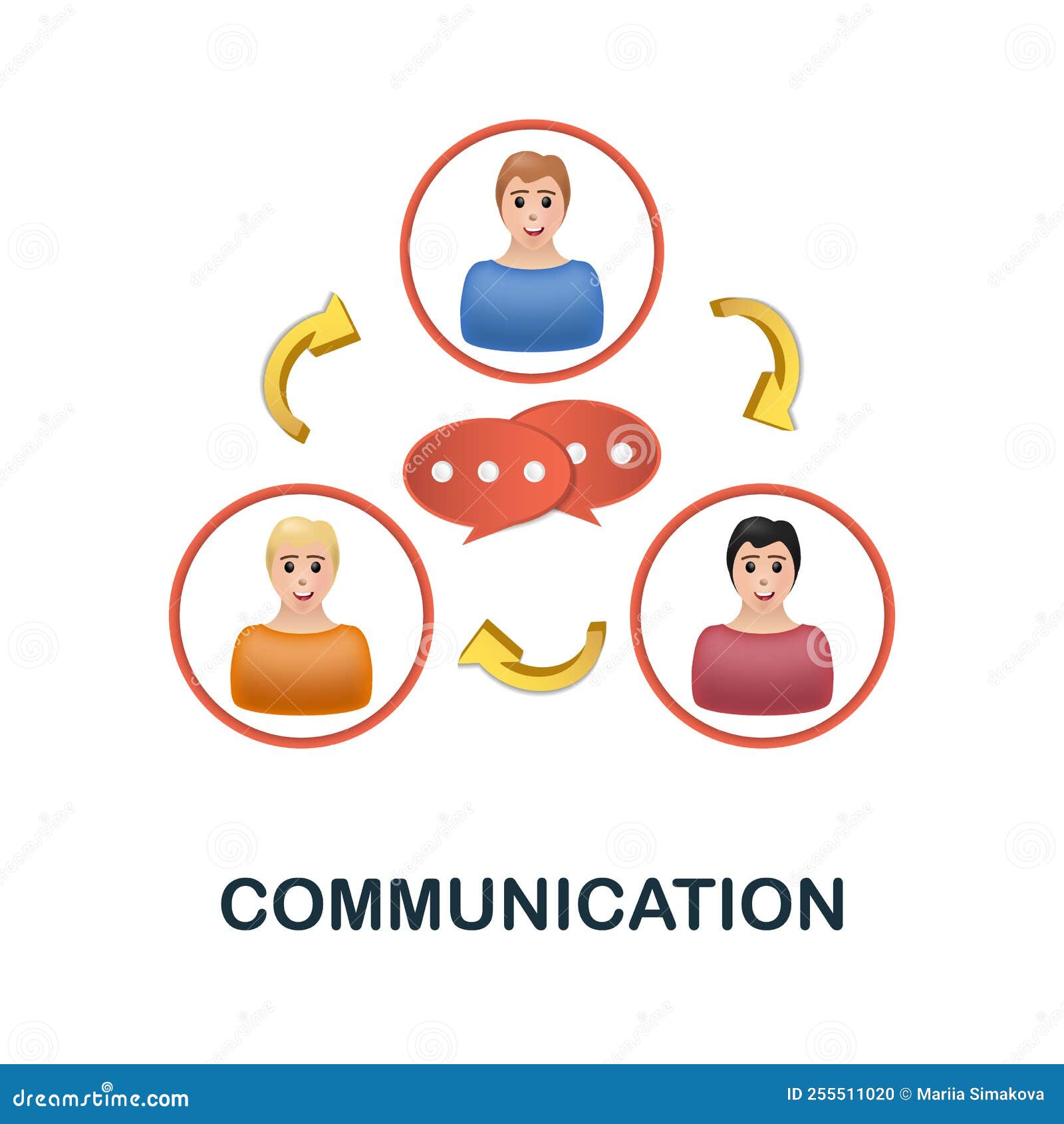 Communication Icon. 3d Illustration from Blogger Collection Stock ...