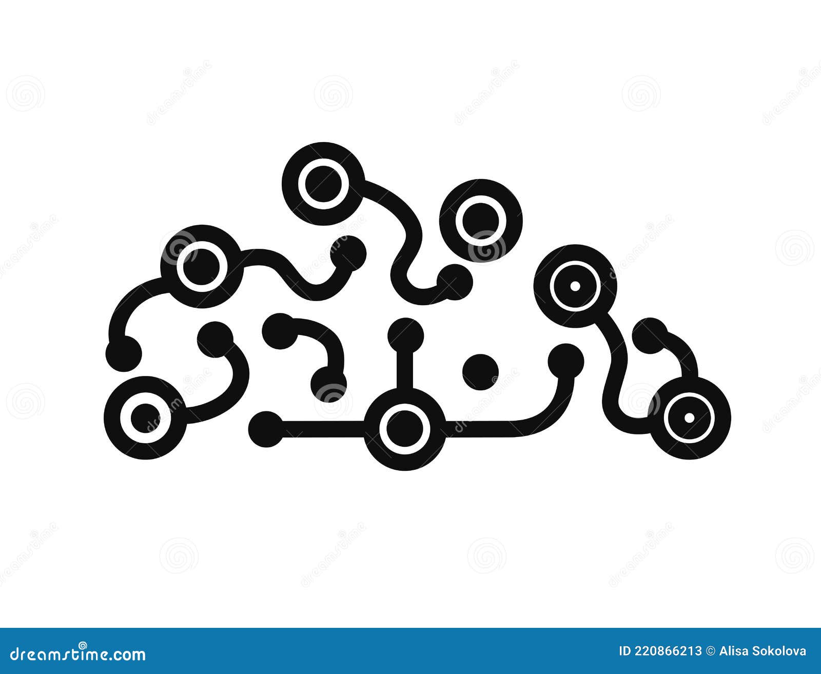 Communication Icon in a Shape of a Brain that Also Can Be Percepted As ...