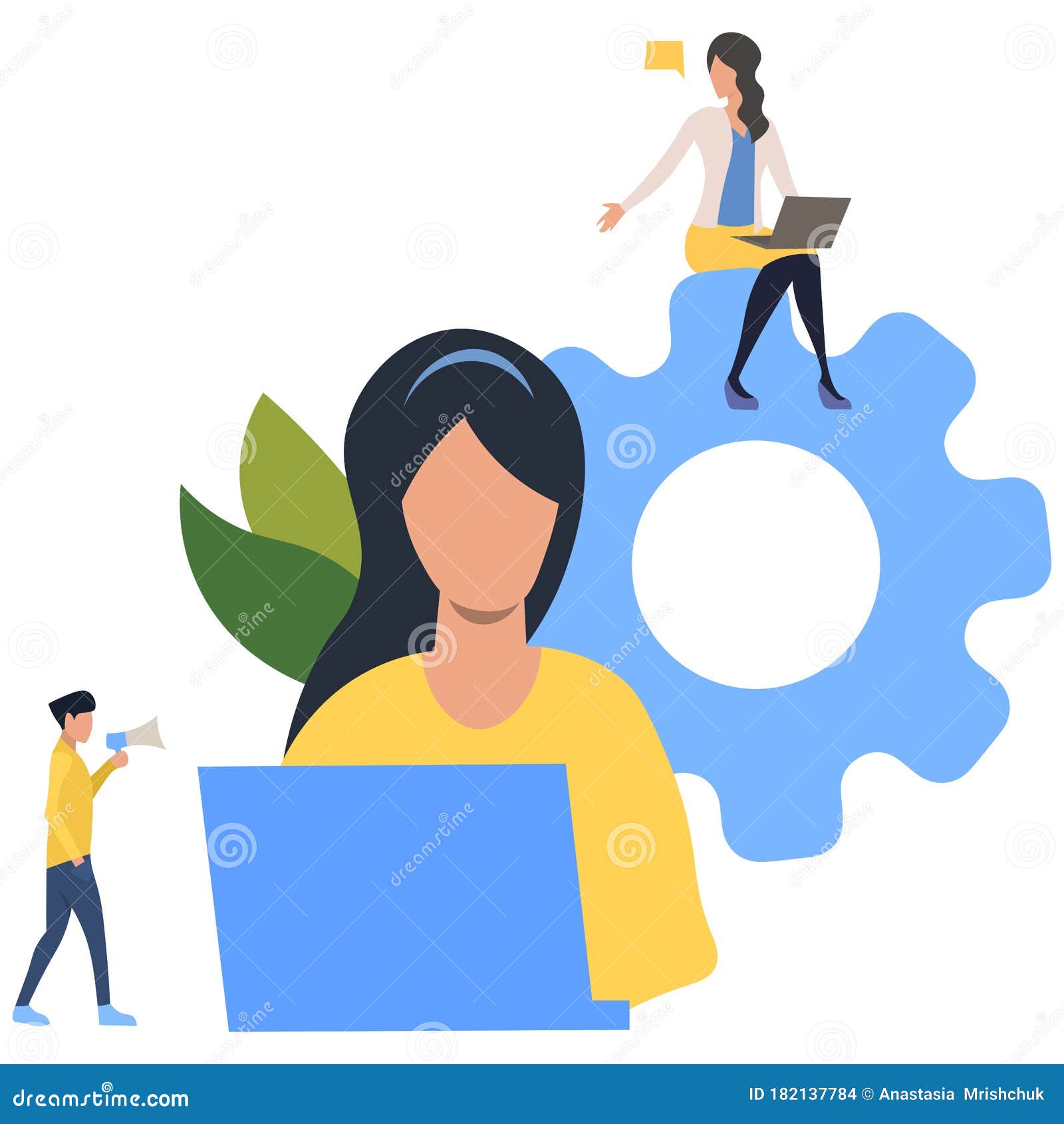 Communication Icon. Teamwork Concept. Vector Illustration Stock ...