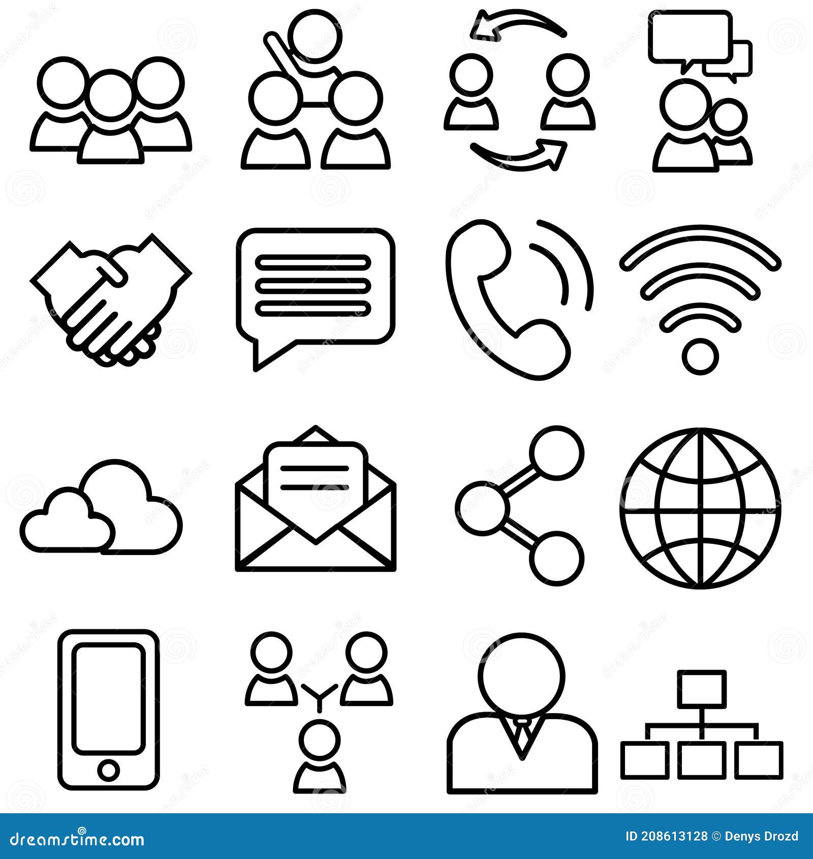 Communication Icon Vector Set. Conversation Illustration Sign ...