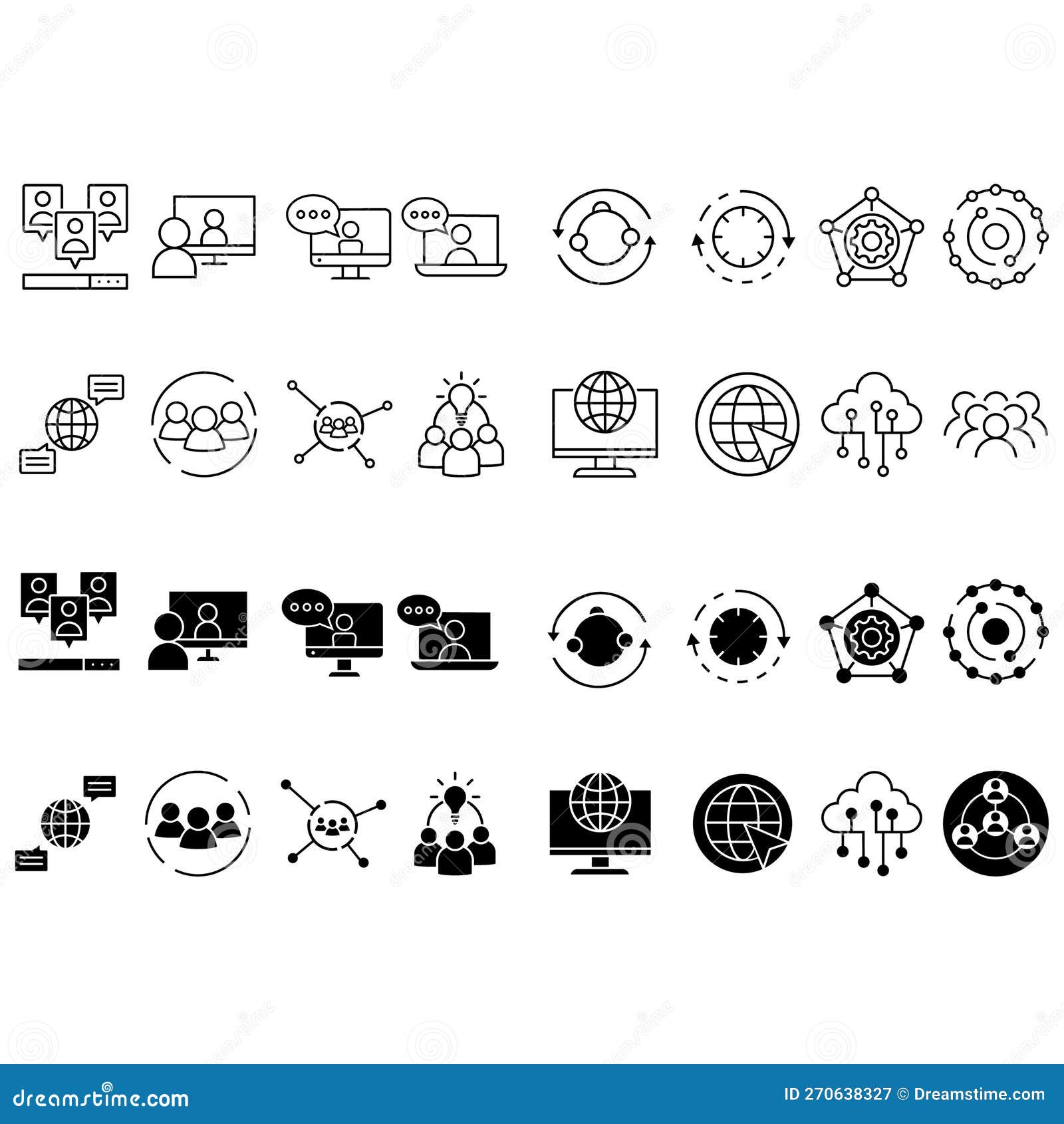 Communication Icon Vector Set. Conversation Illustration Sign ...