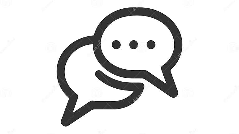 Communication Icon on White Background Stock Illustration ...