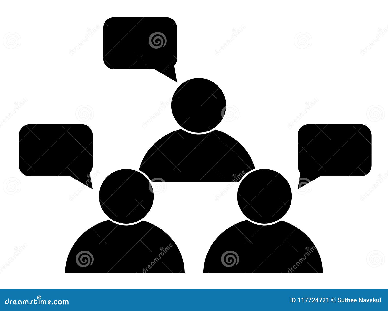 Communication Icon on White Background. Flat Style Stock Vector ...