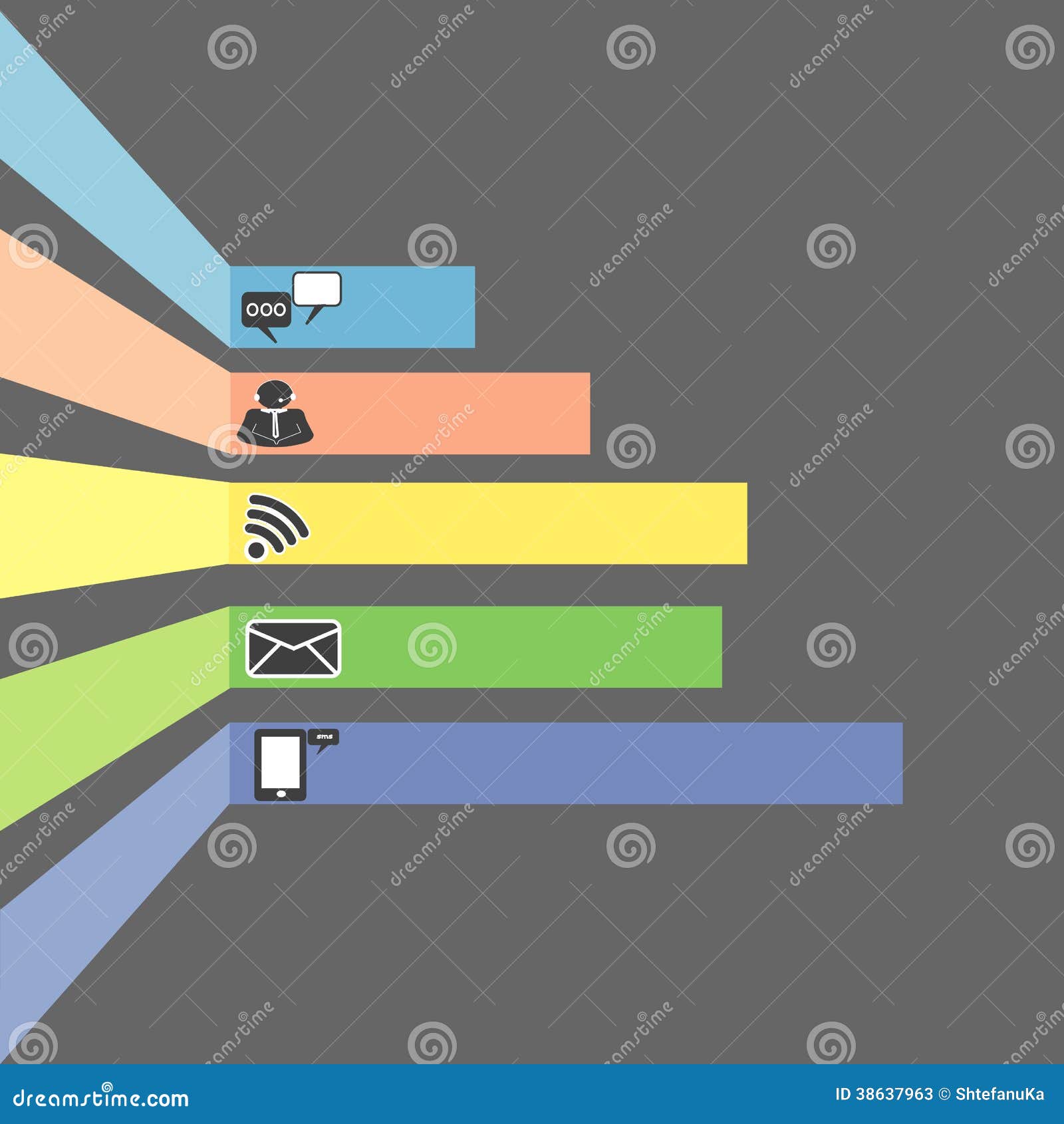 Communication Icons Flat Design Stock Vector - Illustration of ...