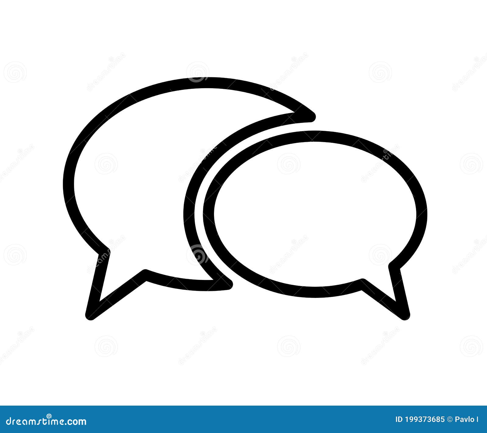 Communication Icons in a Pair, Chat Sign Icon - Vector Stock Vector ...