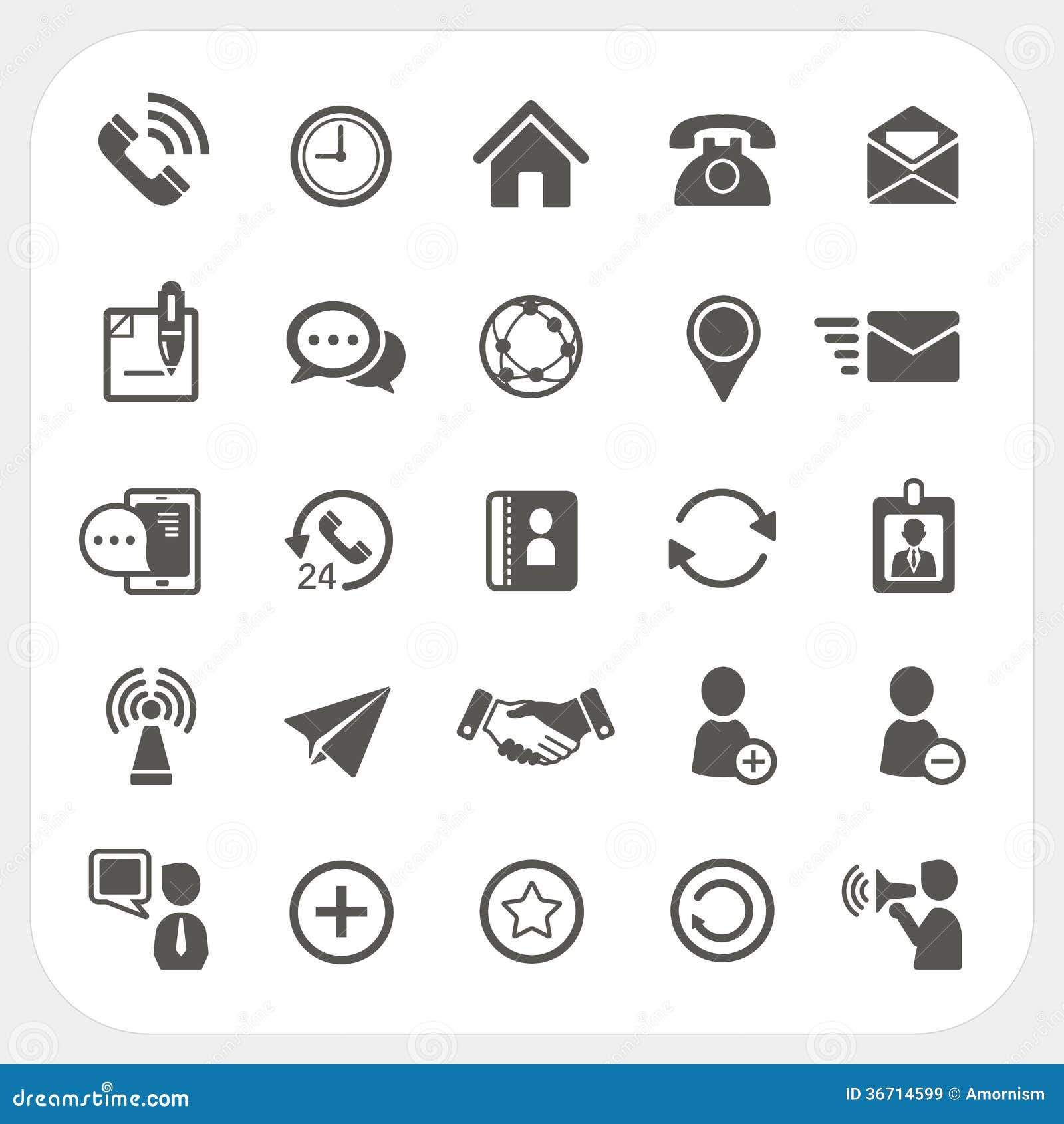Communication icons set stock vector. Illustration of connection - 36714599