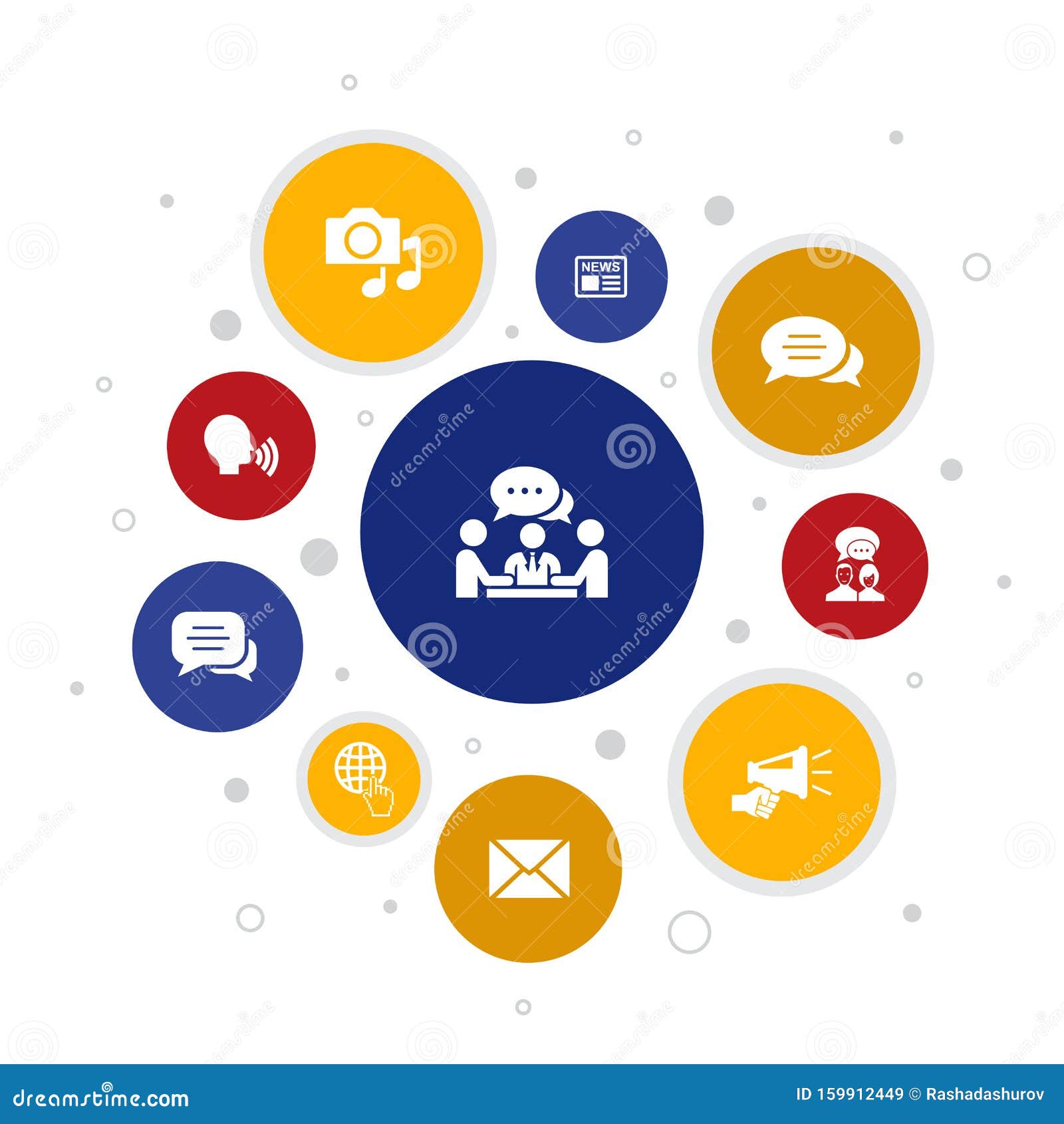 Communication Infographic 10 Steps Stock Vector - Illustration of ...