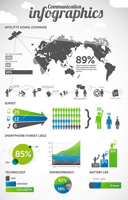 Communication infographics stock vector. Illustration of market - 27568483
