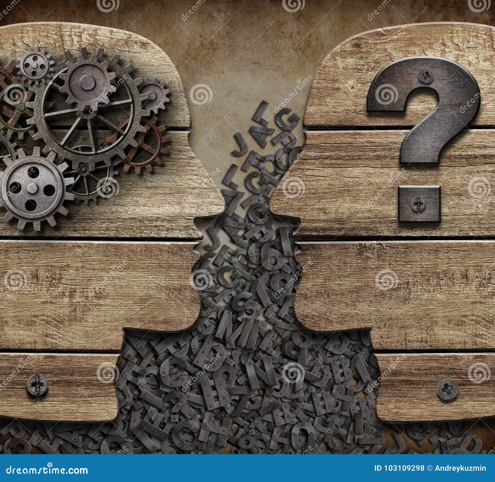 Information Exchange and Incomprehension Concept between Persons 3d ...