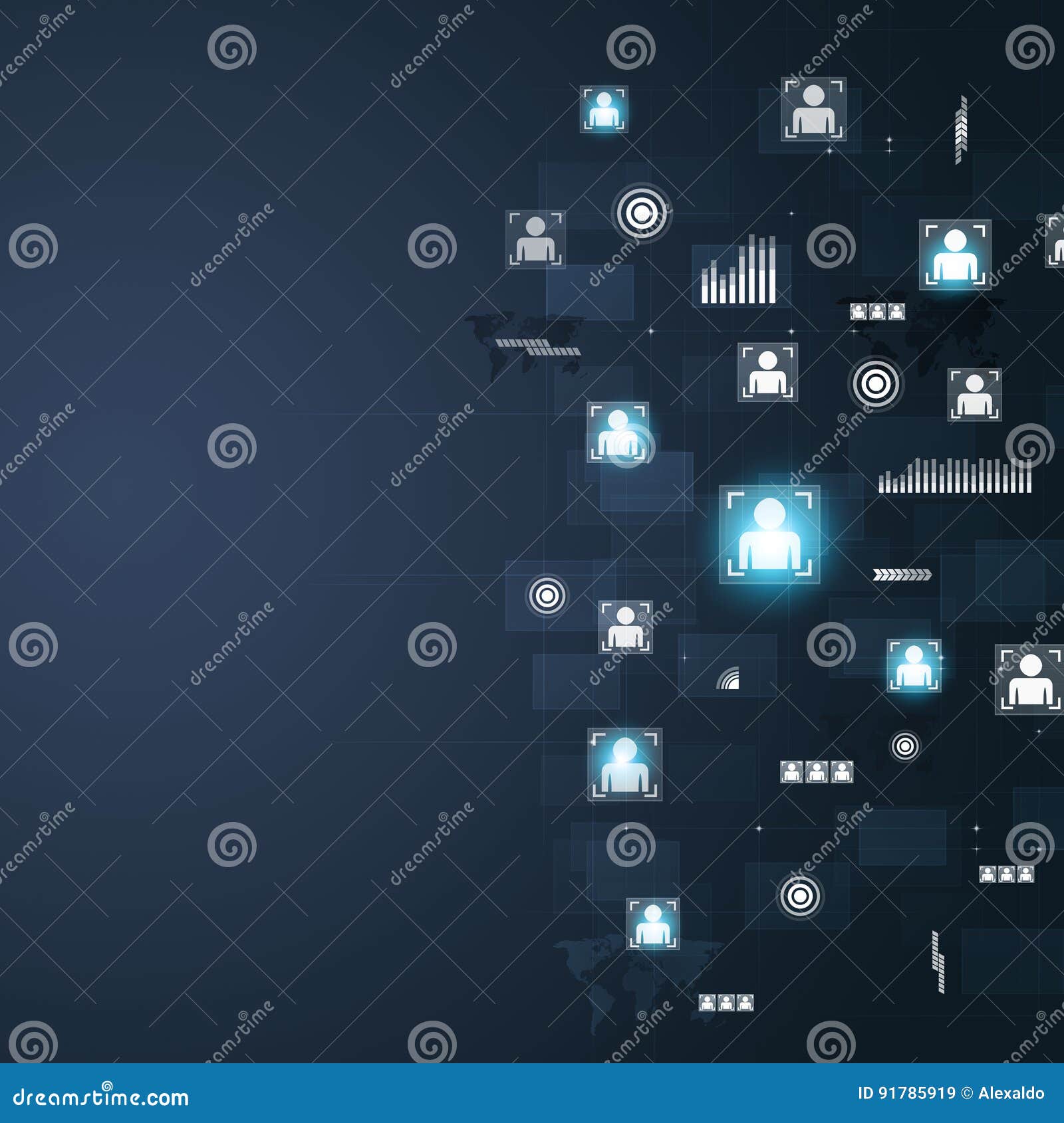 Communication Interface Concept Background Stock Illustration ...