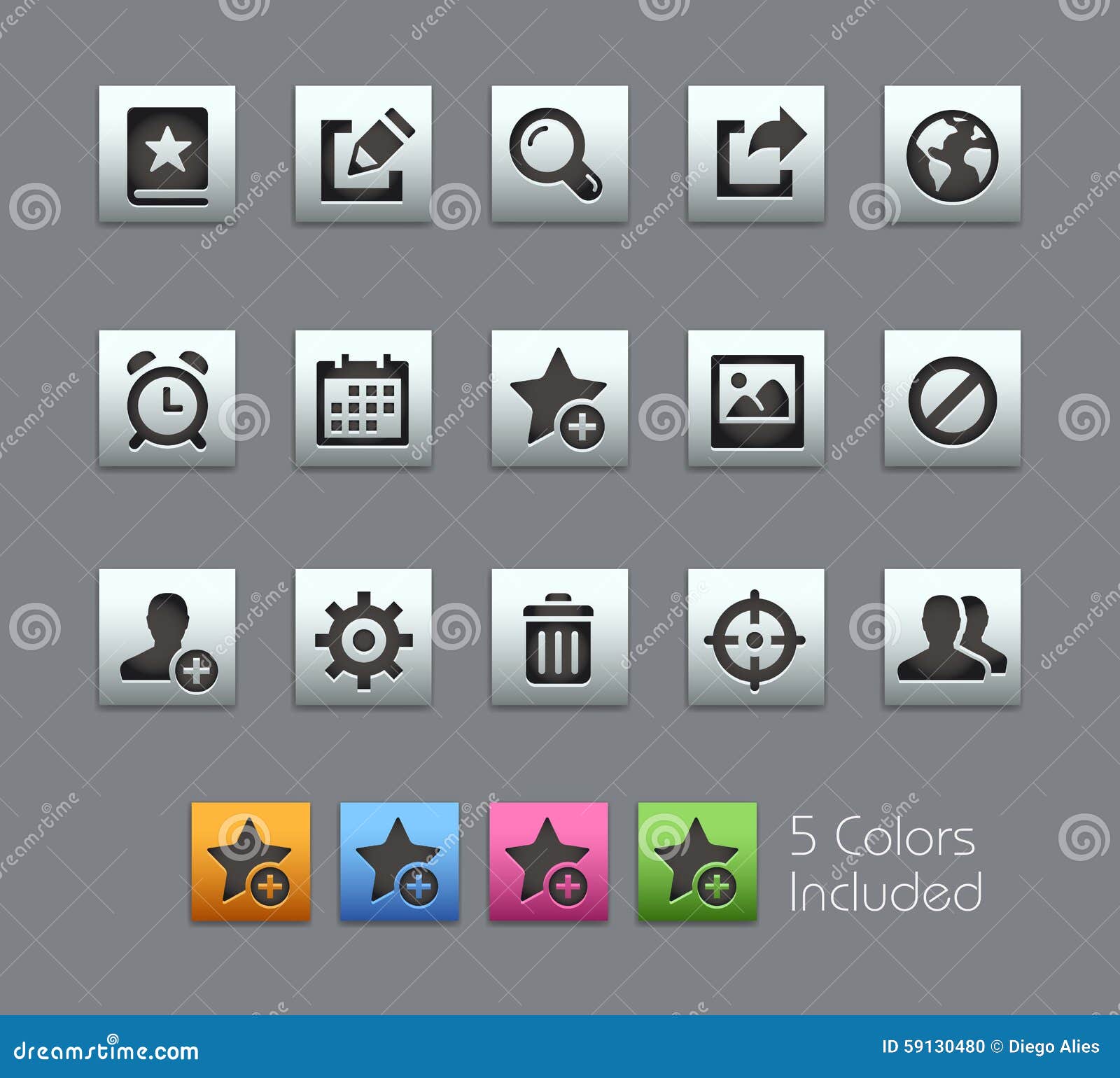 Communication Interface Icons -- Satinbox Series Stock Vector ...