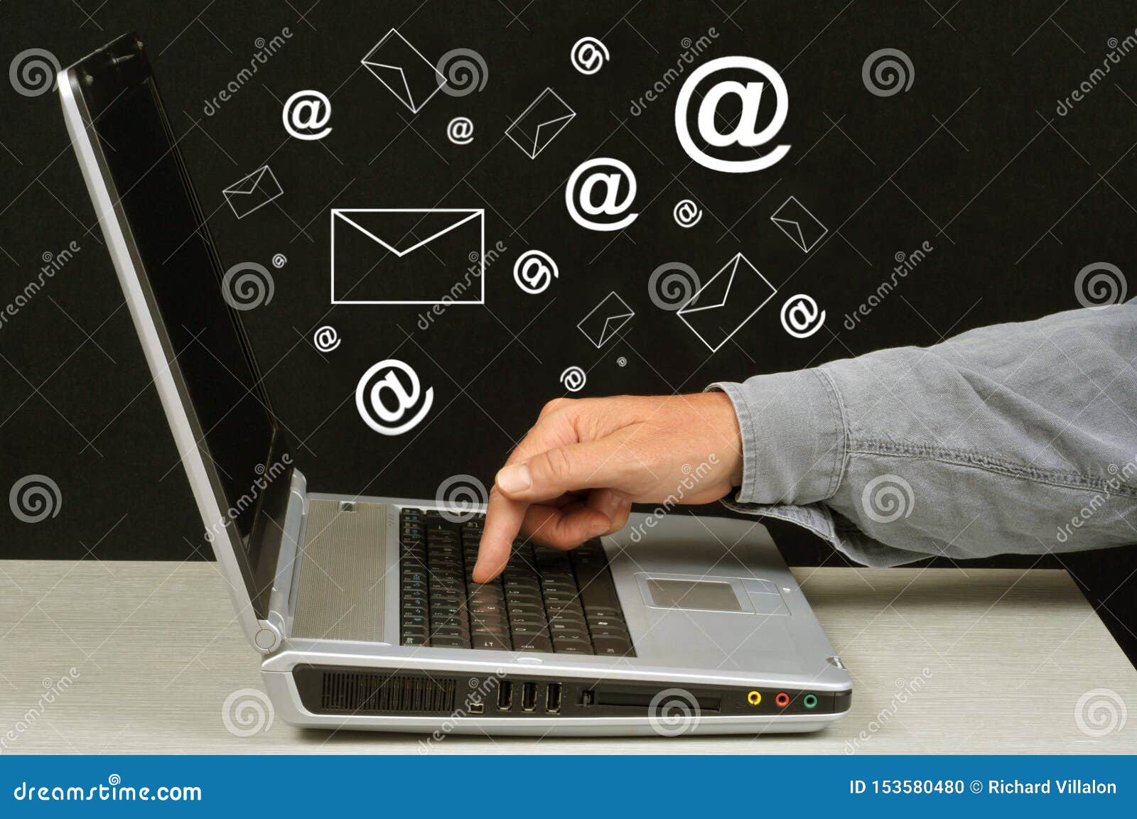 Communication on the Internet Stock Photo - Image of email, technology ...