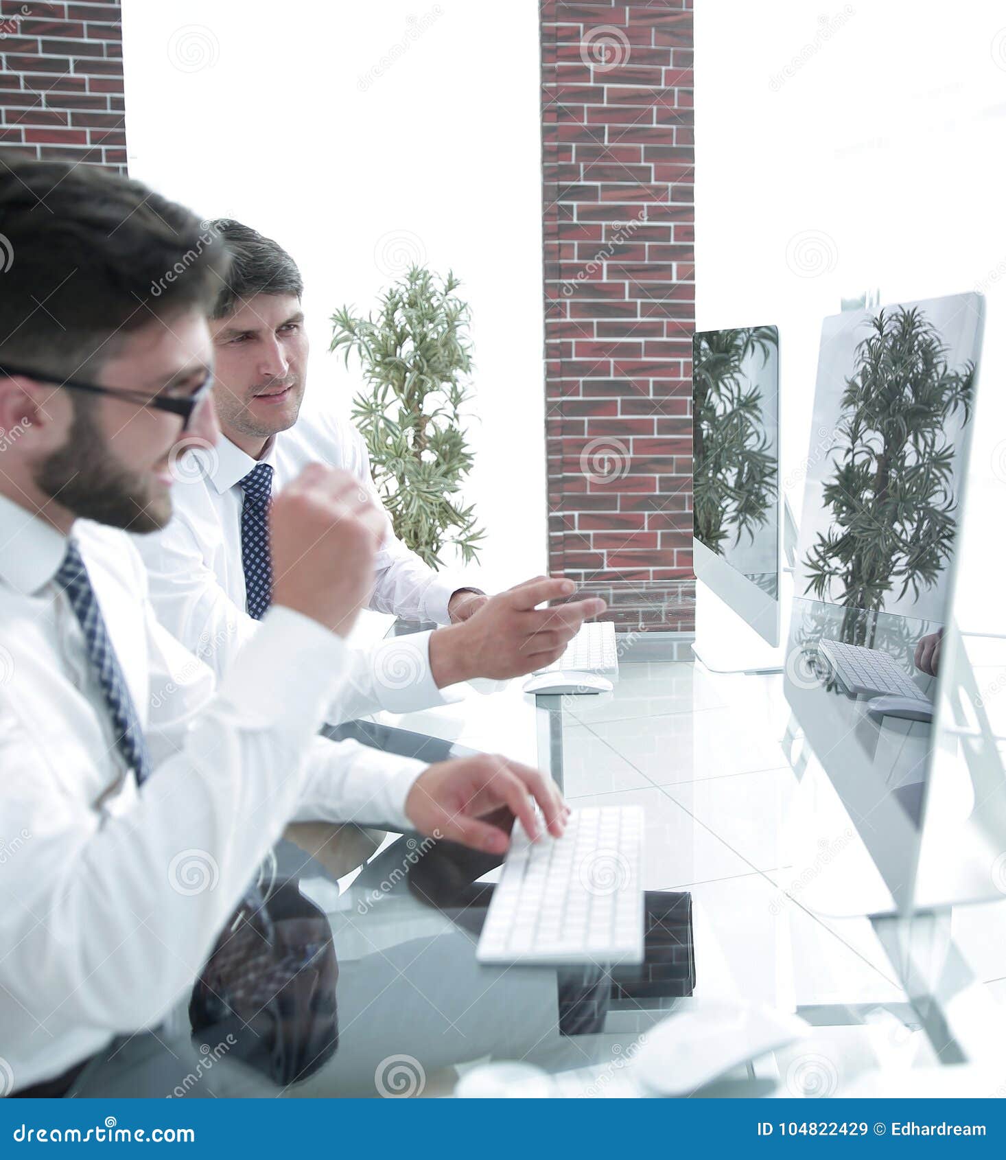 Employees of the Company in the Computer Room Stock Image - Image of ...
