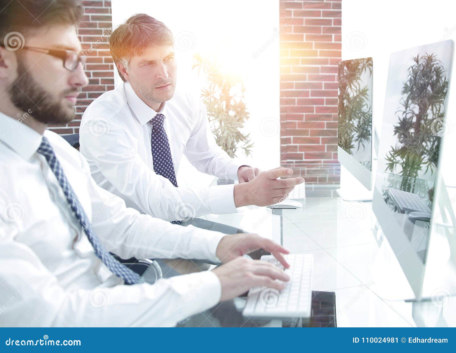 Employees of the Company in the Computer Room Stock Image - Image of ...
