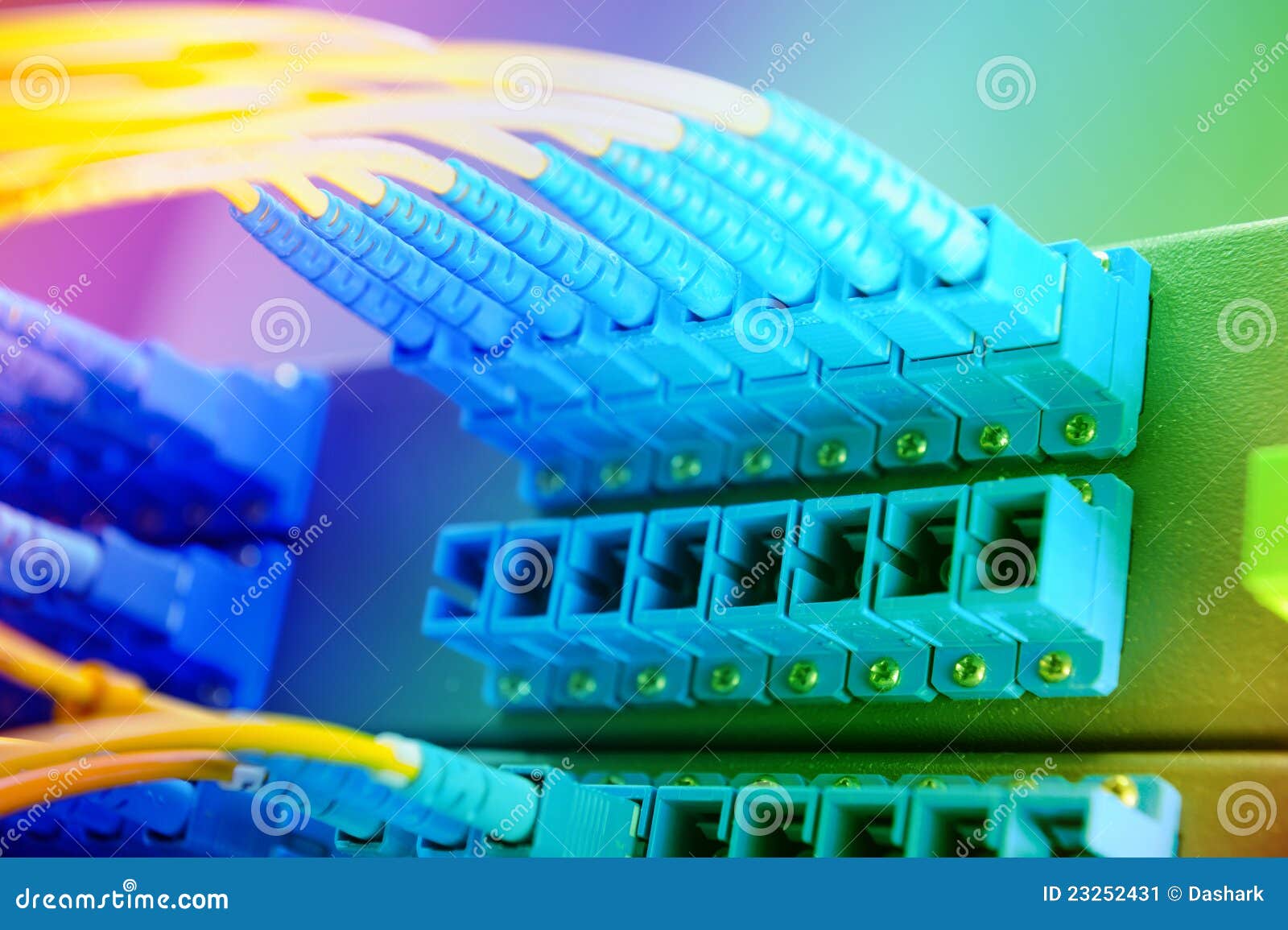 Communication and Internet Network Server Room Stock Image - Image of ...