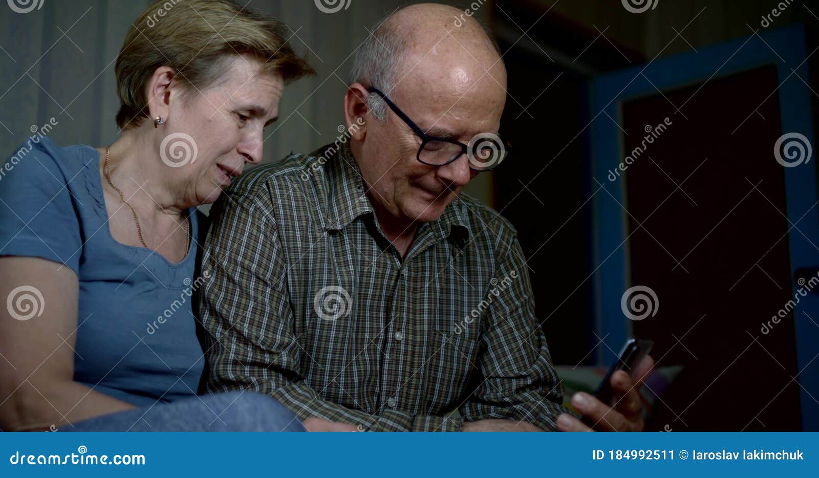 Communication by Internet Using Smartphone, Seniors are Calling by ...