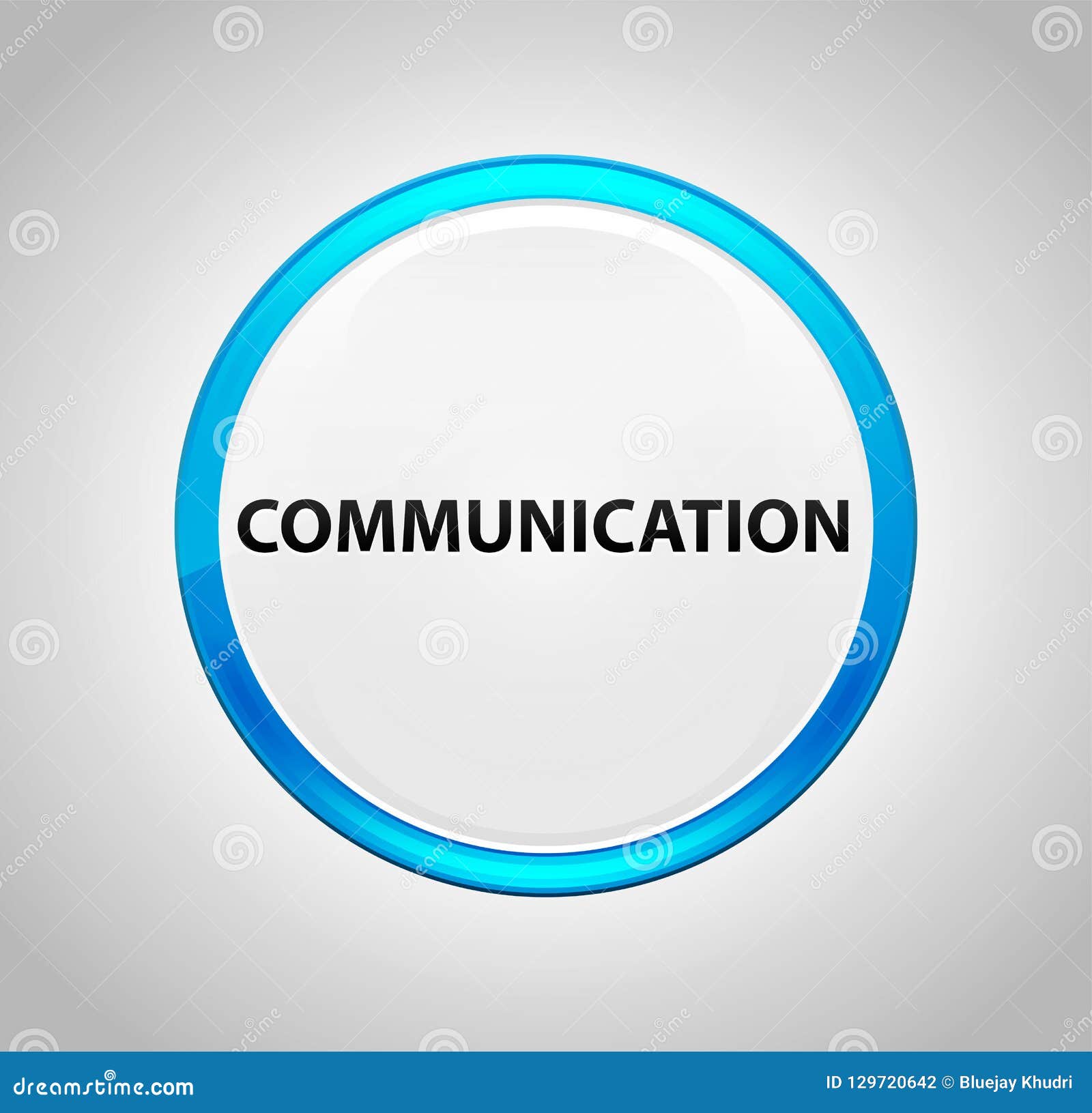 Communication Round Blue Push Button Stock Illustration - Illustration ...