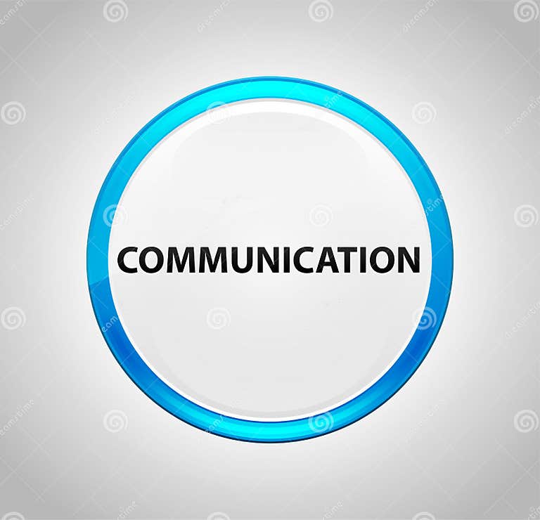 Communication Round Blue Push Button Stock Illustration - Illustration ...