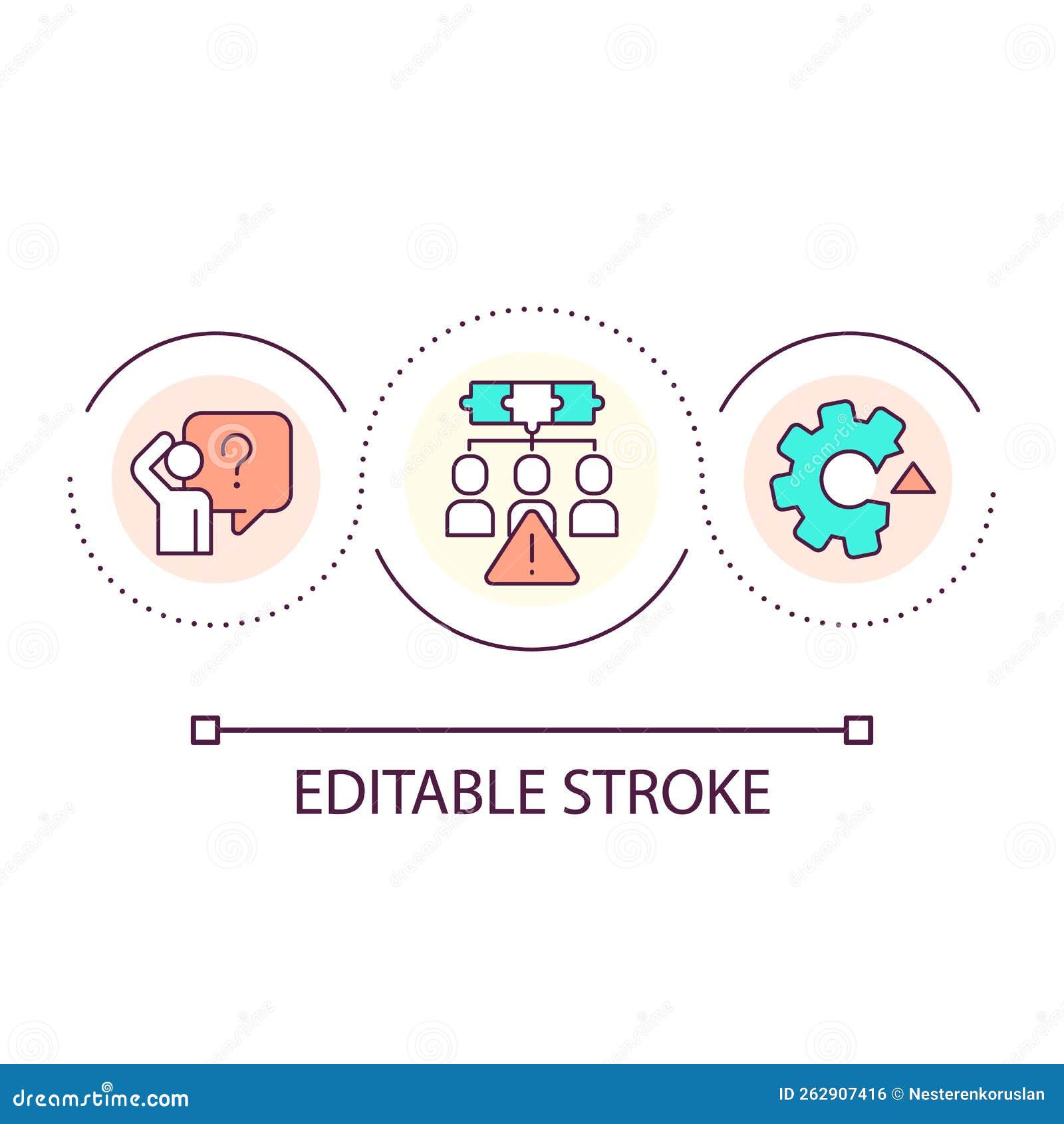 Communication Issues in Dev Team Loop Concept Icon Stock Vector ...