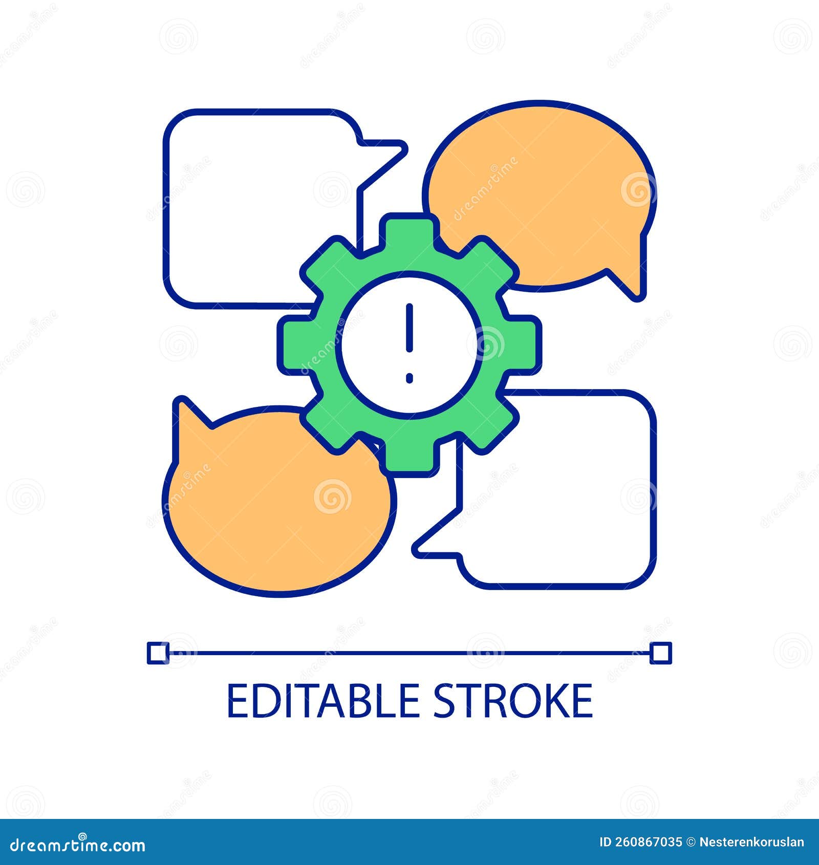 Communication Issues RGB Color Icon Stock Vector - Illustration of ...