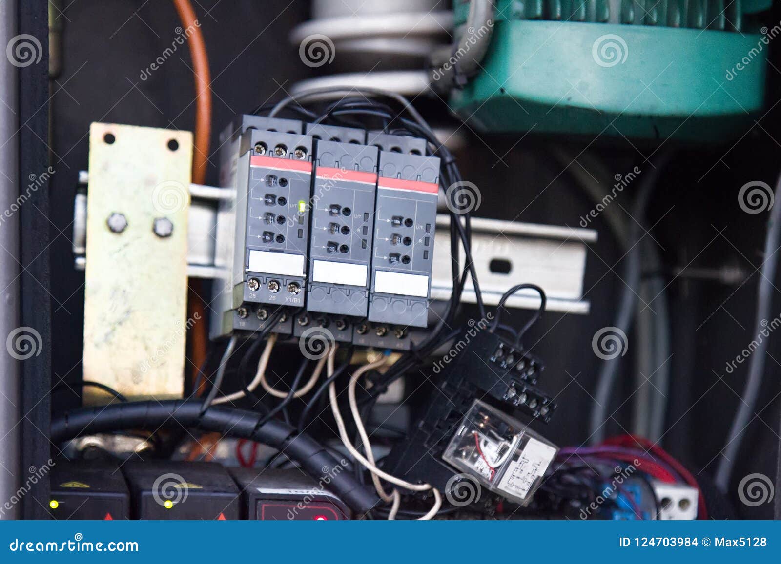 Communication junction box stock photo. Image of electronic - 124703984
