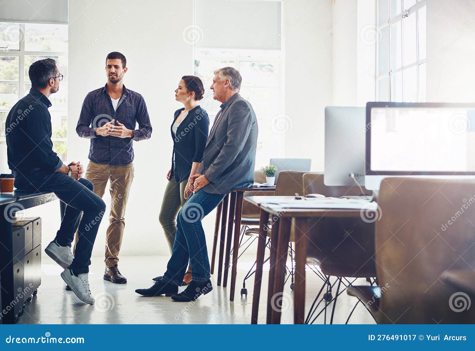 Communication is the Key Part of Any Team. a Group of Designers Having ...