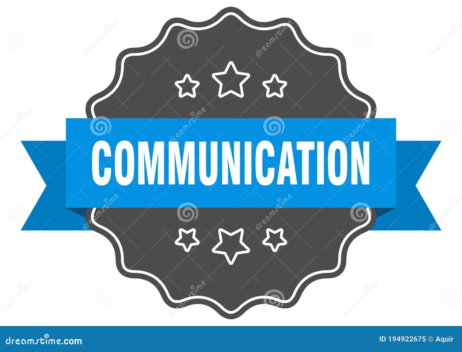 Communication Label. Communication Isolated Seal. Sticker. Sign Stock ...