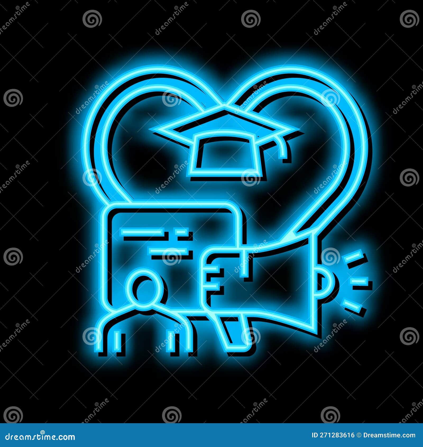 Communication and Learning Neon Glow Icon Illustration Stock Vector ...