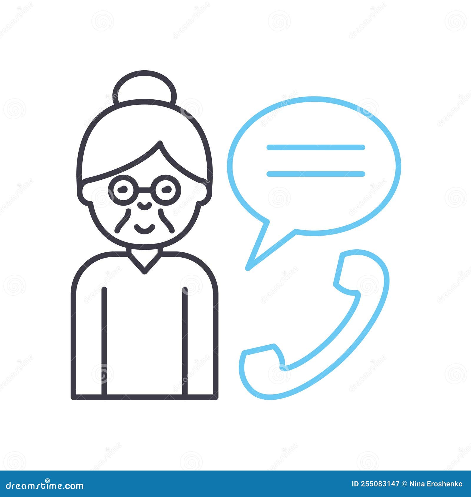 Communication Line Icon, Outline Symbol, Vector Illustration, Concept ...