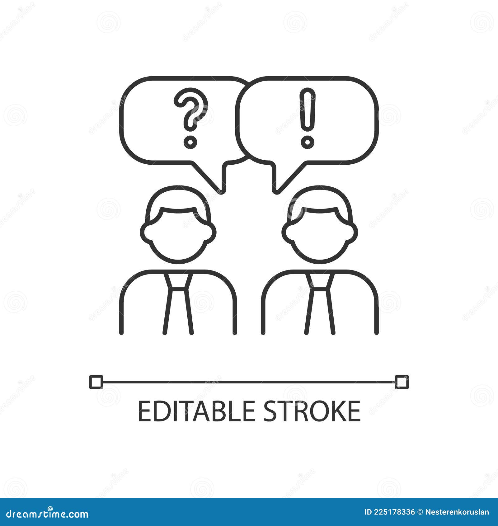 Communication linear icon stock vector. Illustration of communication ...