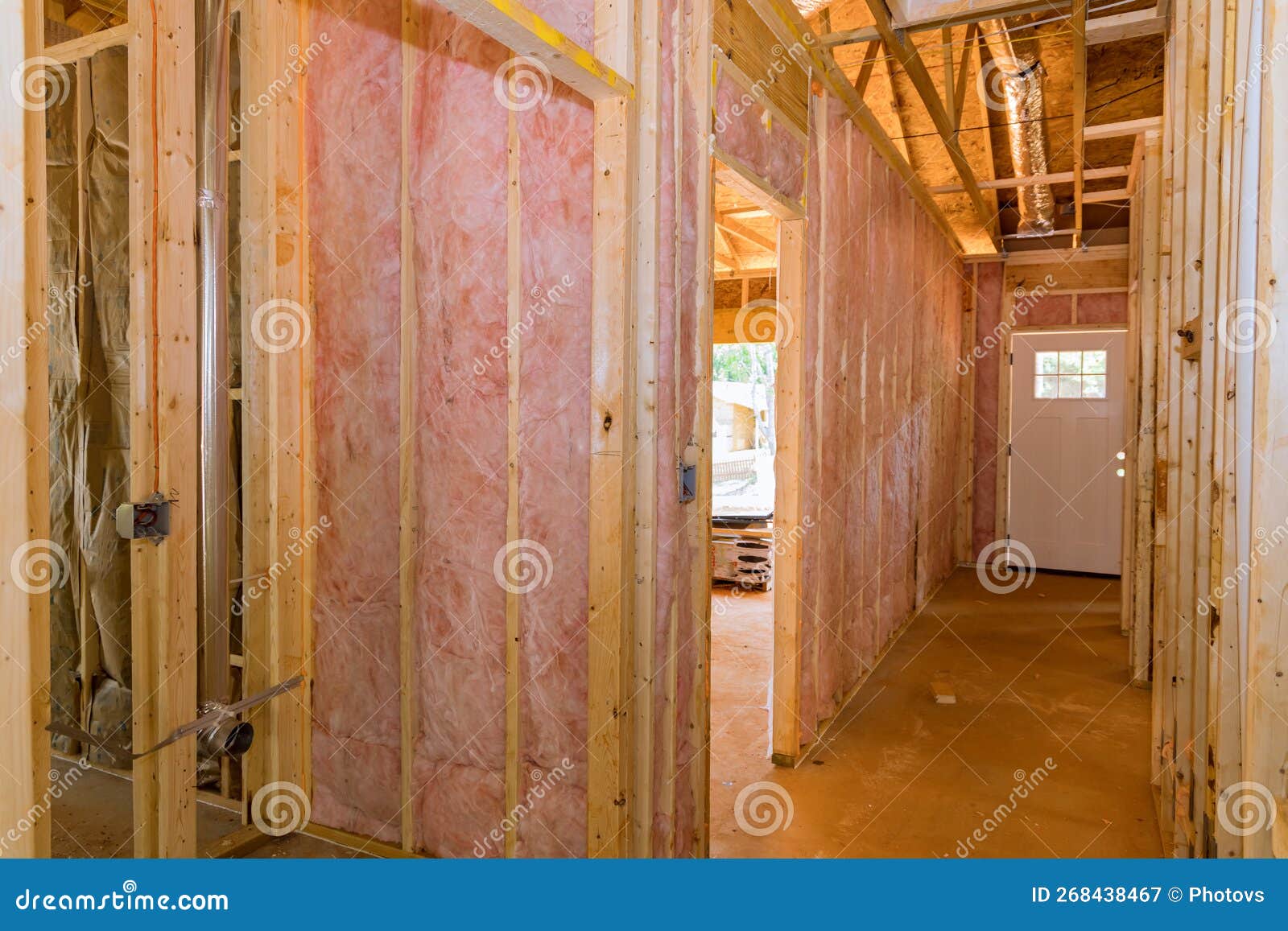 Communication Lines and Plumbing Lines for a Newly Constructed House ...