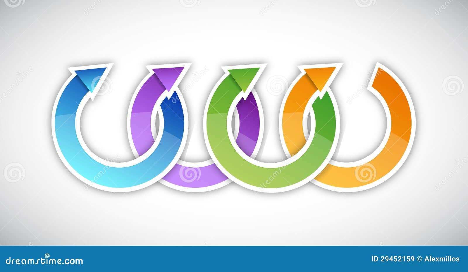 Communication Link Concept with Arrows Stock Illustration ...