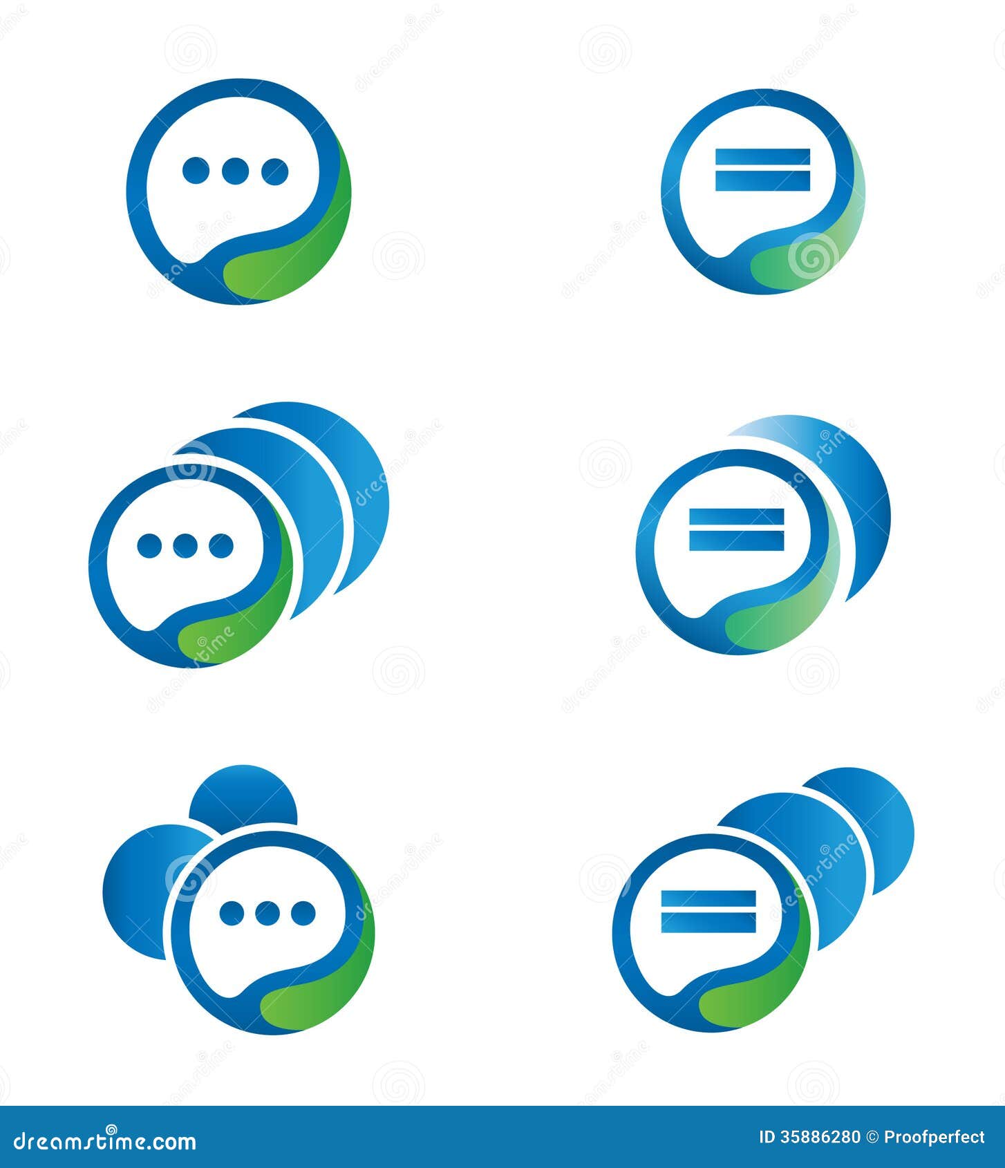 Communication Logo, Icon Set Stock Vector - Illustration of communion ...