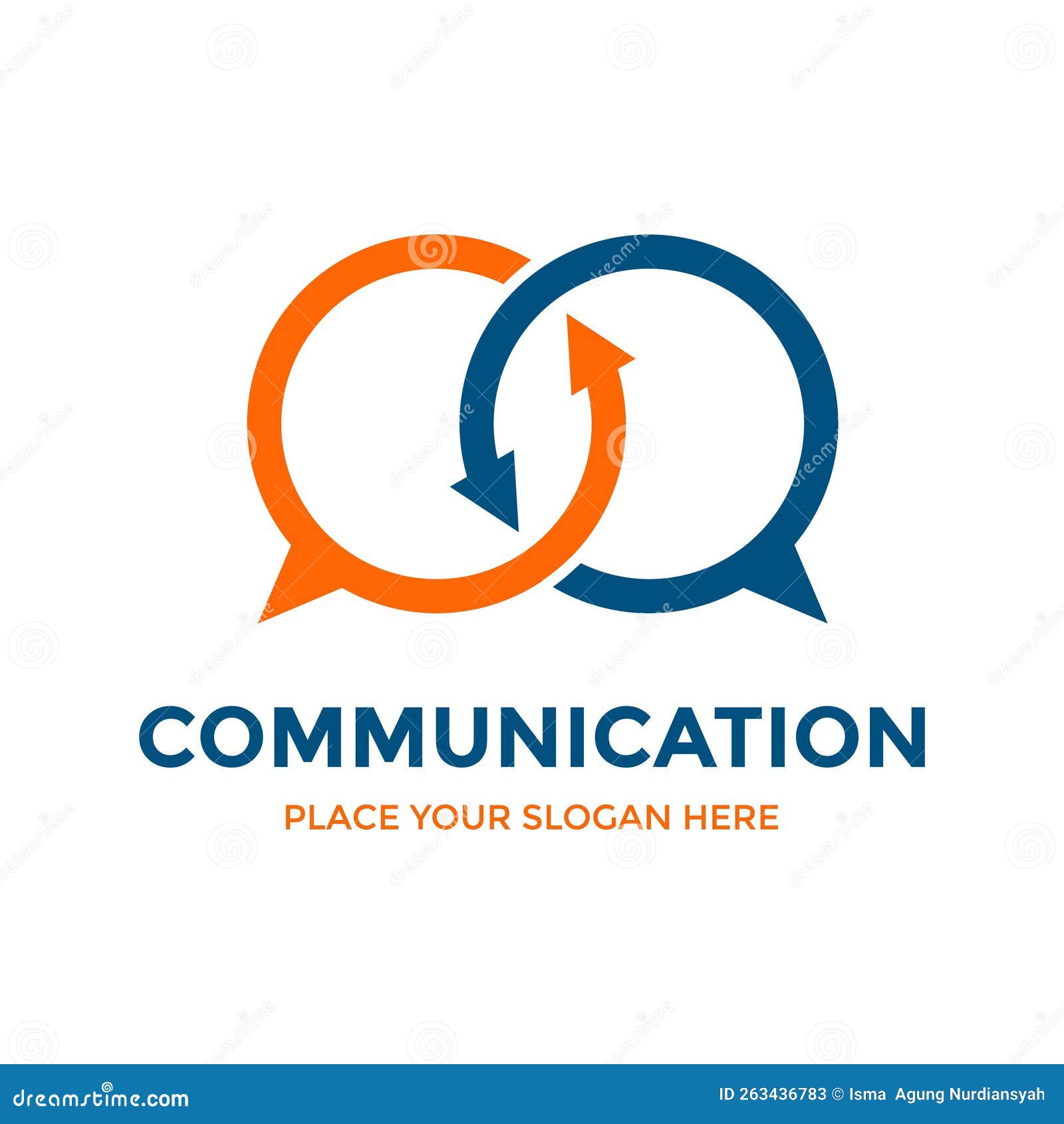 Communication Logo Vector stock vector. Illustration of center - 263436783