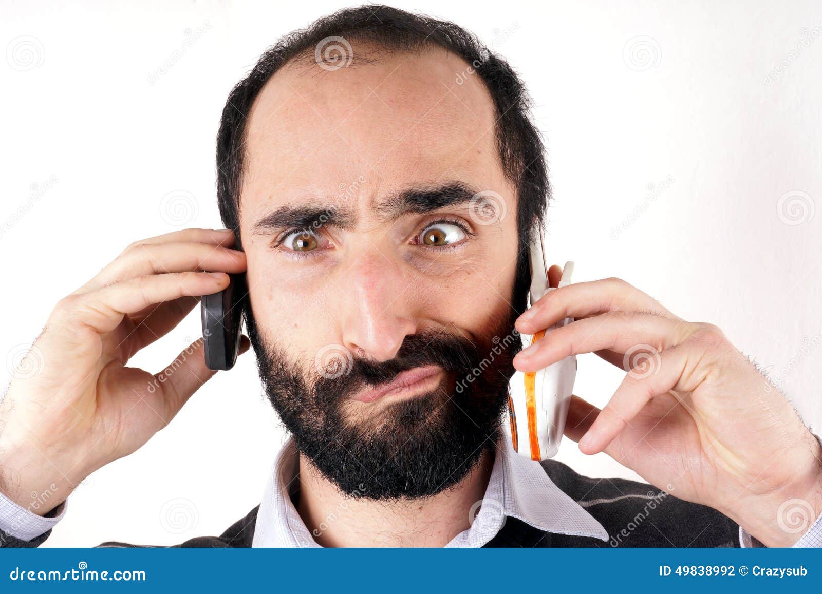 Communication man stock photo. Image of phones, devices - 49838992