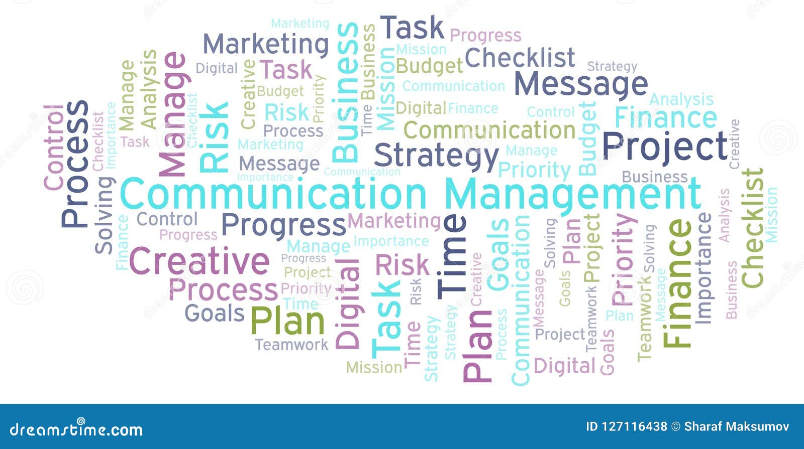 Communication Management Word Cloud, Made with Text only. Stock ...