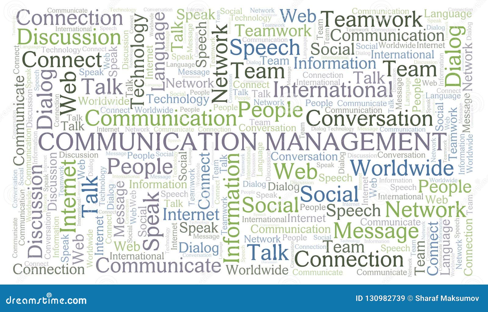 Communication Management Word Cloud. Stock Illustration - Illustration ...