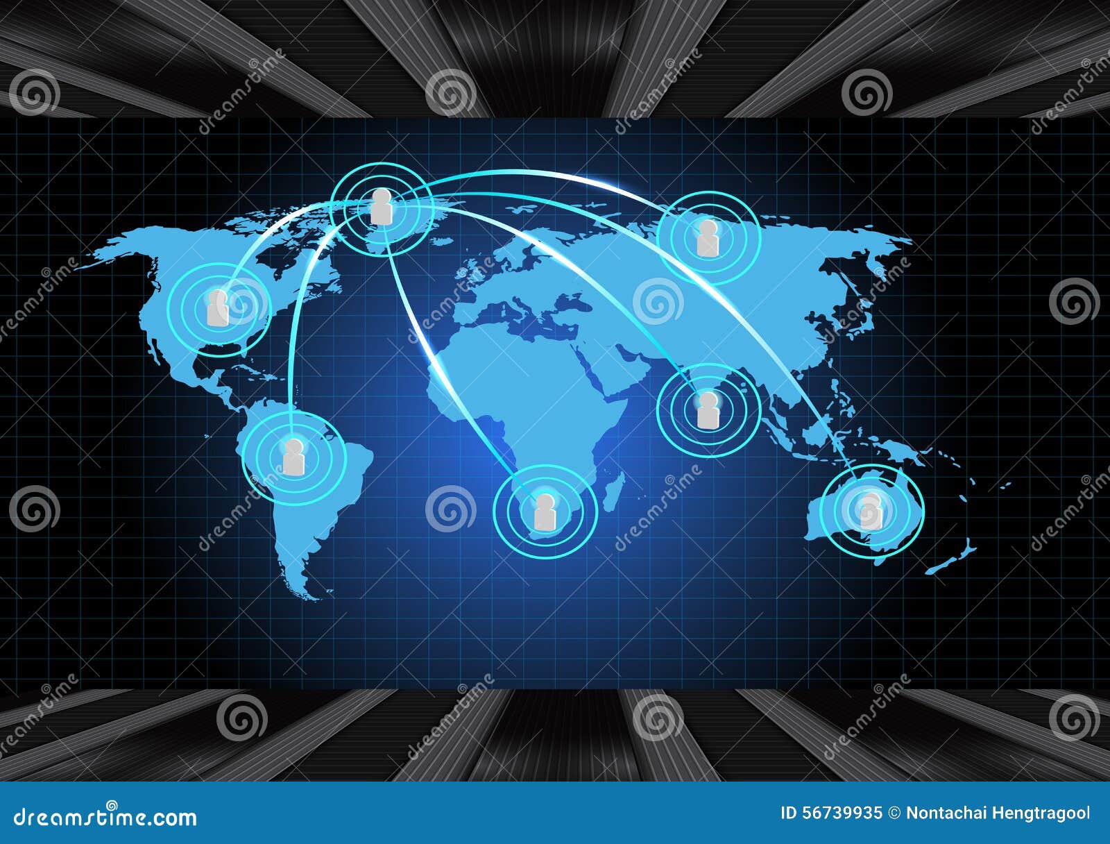 Communication map stock illustration. Illustration of white - 56739935
