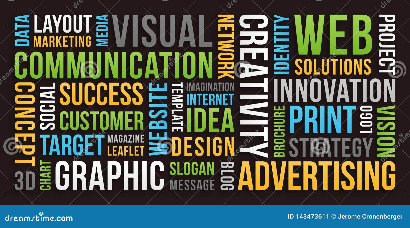 Communication and Marketing - Word Cloud Stock Image - Image of ...