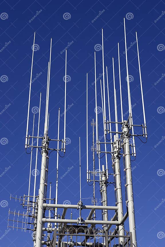 Communication mast stock photo. Image of receiver, antennas - 362138
