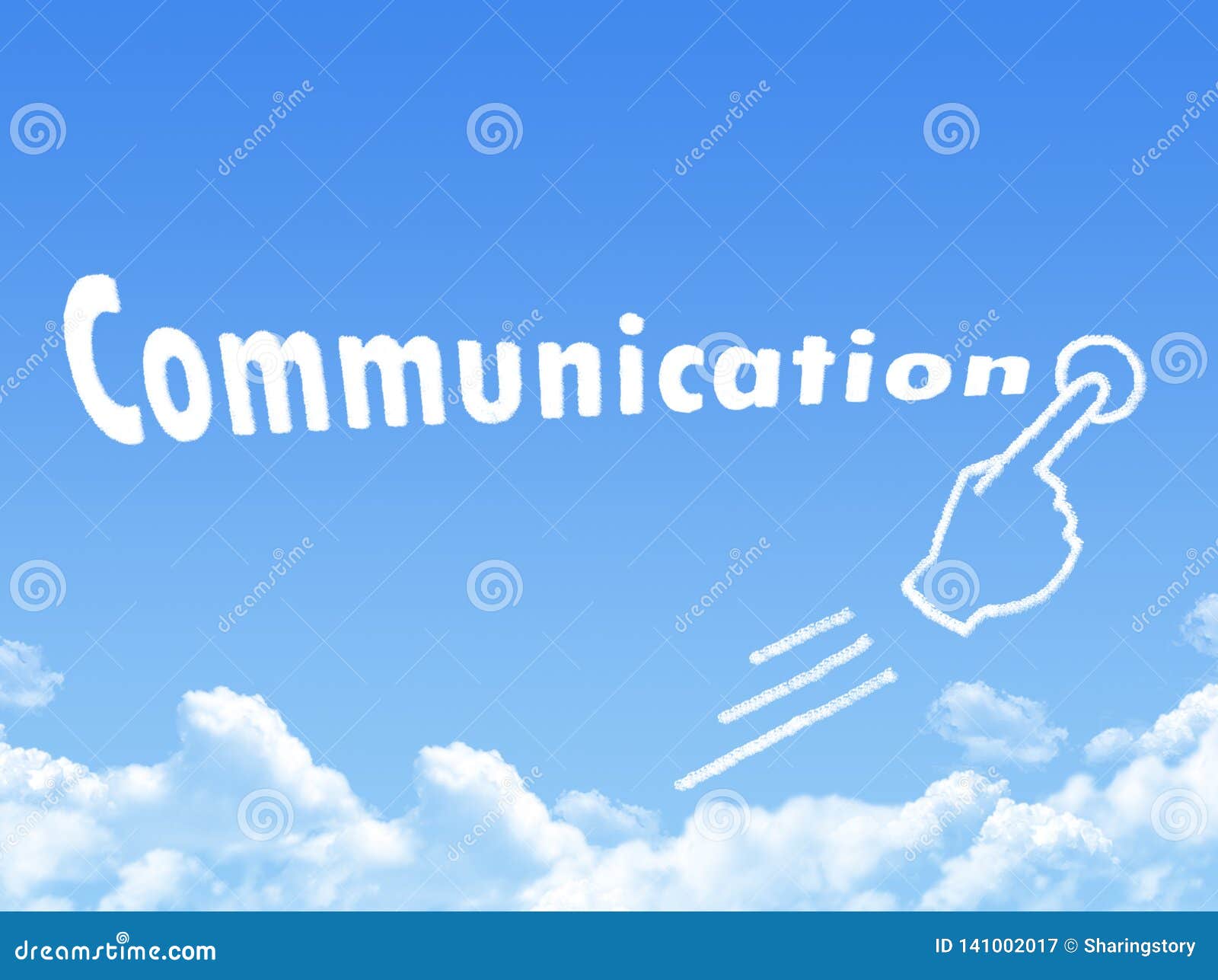 Communication Message Cloud Shape Stock Illustration - Illustration of ...
