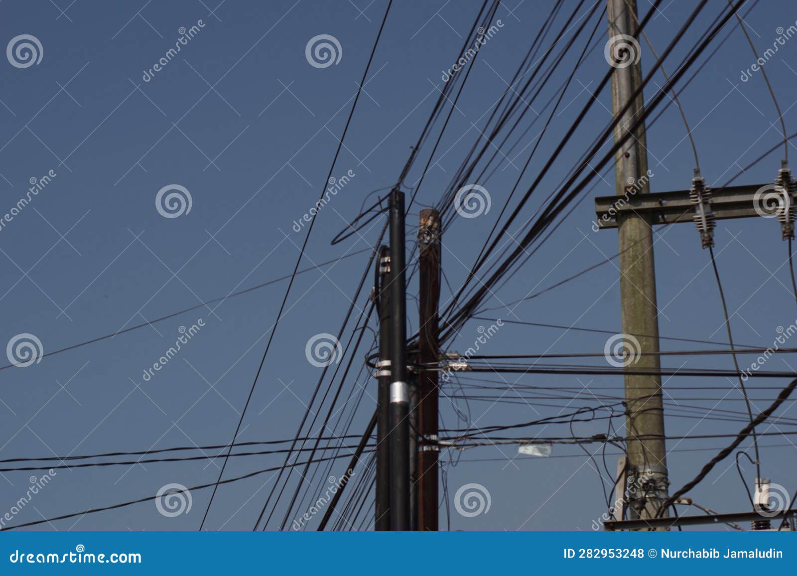 Communication Network Cables Look Messy Stock Photo - Image of ...