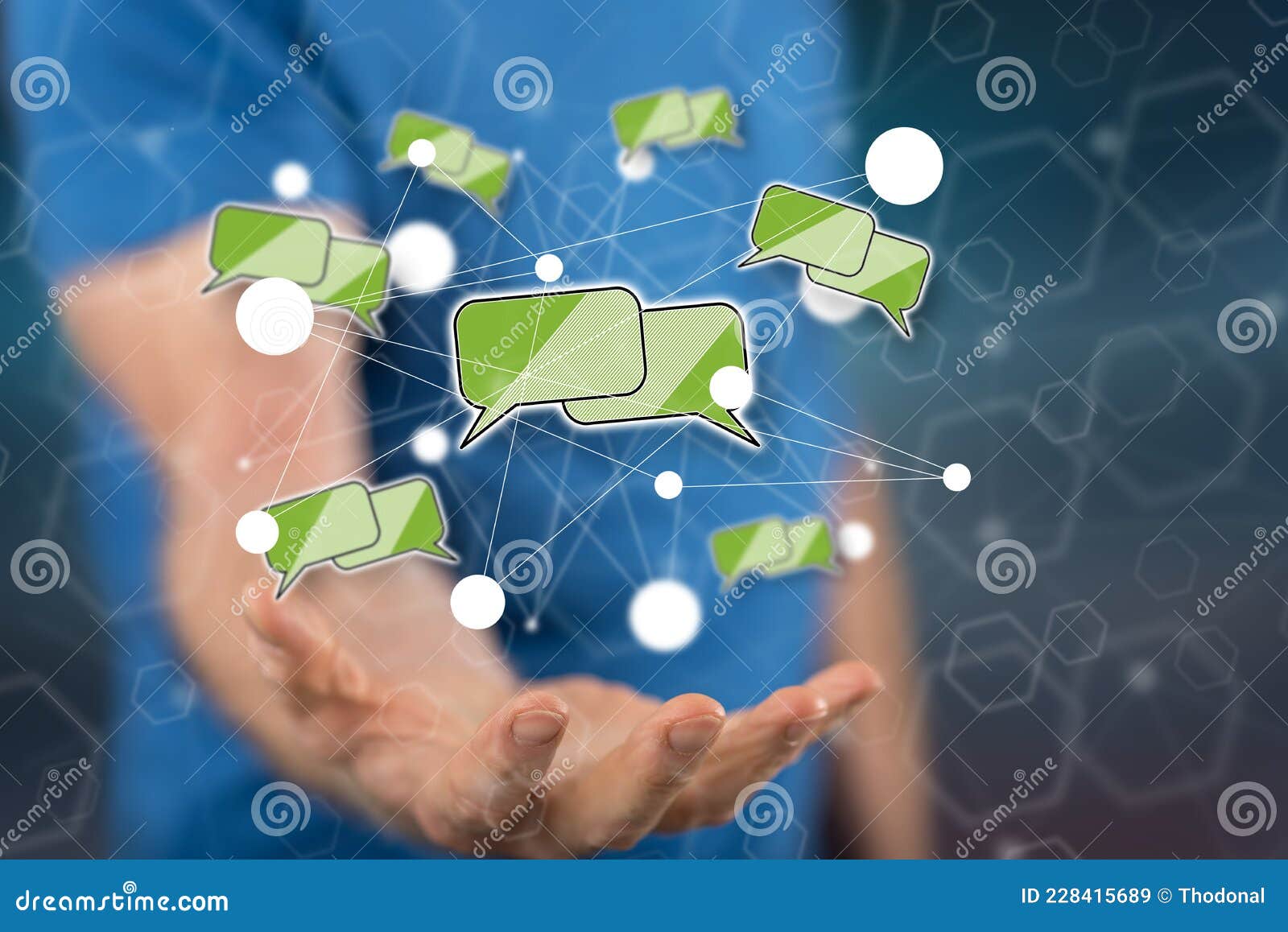 Concept of Communication Network Stock Image - Image of speech, bubble ...